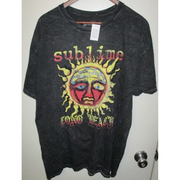 Sublime | Shirts | New Sublime Long Beach Sun Graphic Mens Black Dyed ...